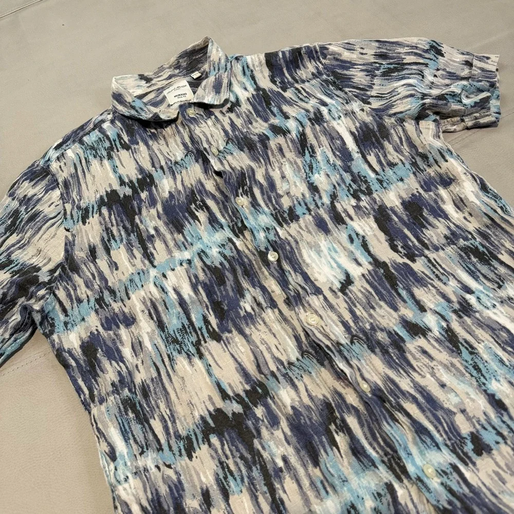 Murano | Shirts | Murano Baird Mcnutt 0 Pure Linen Shirt Men Slim Short ...